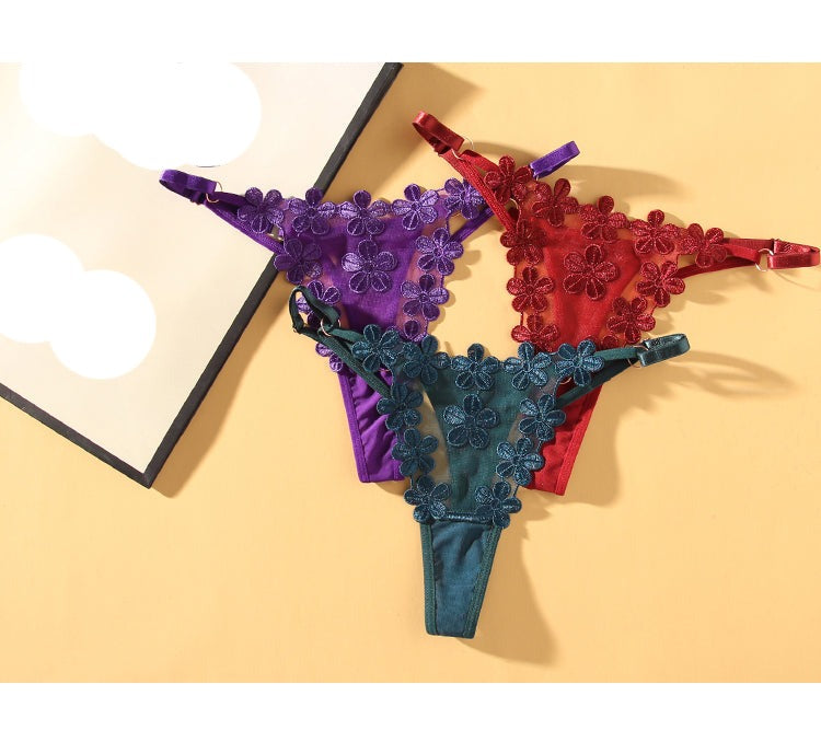 Floral Lace Thongs – Urclover
